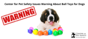 Warning: Ball Toys for Dogs - Center for Pet Safety